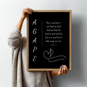 Agape Love Scripture Print - 1 John 4:10 Christian Wall Art (digital ...