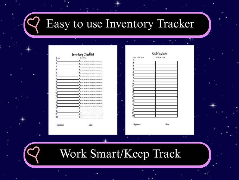 Inventory Tracker, Inventory Checklist, Inventory Sheet, Sales Tracker ...