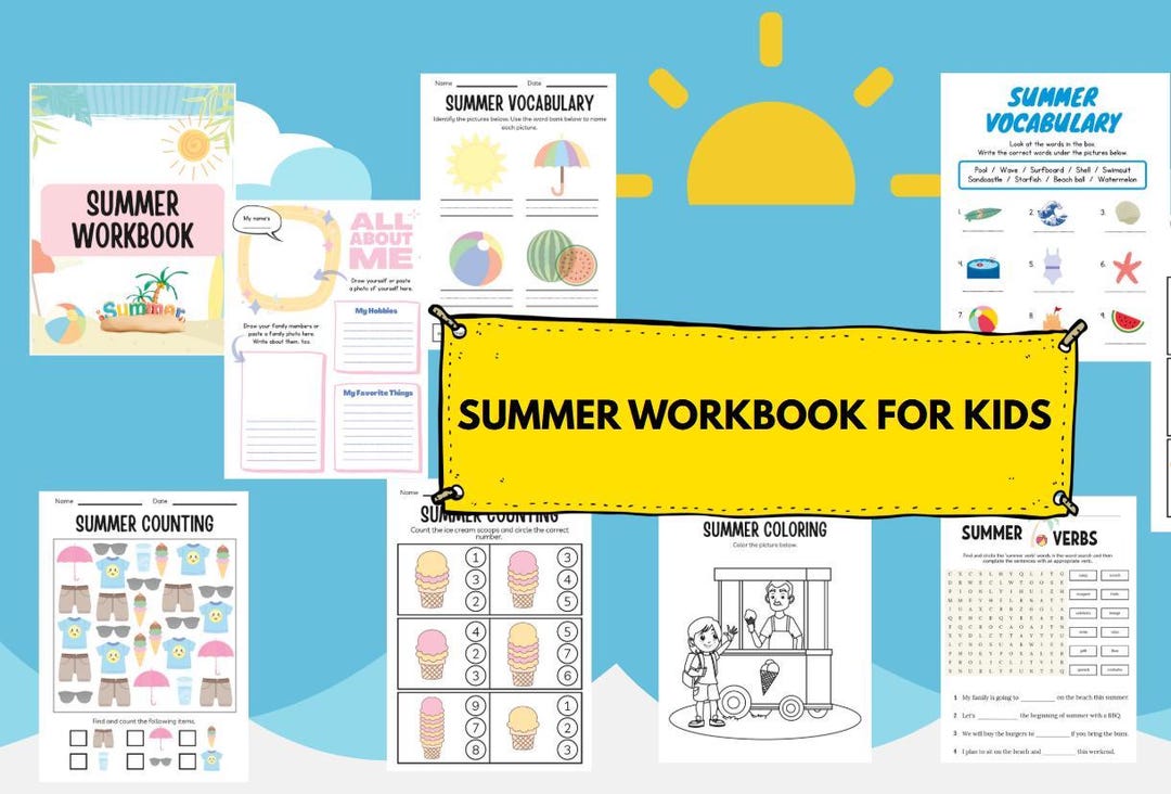 Summer Workbook for Kids | Printable Learning Activities | Math ...