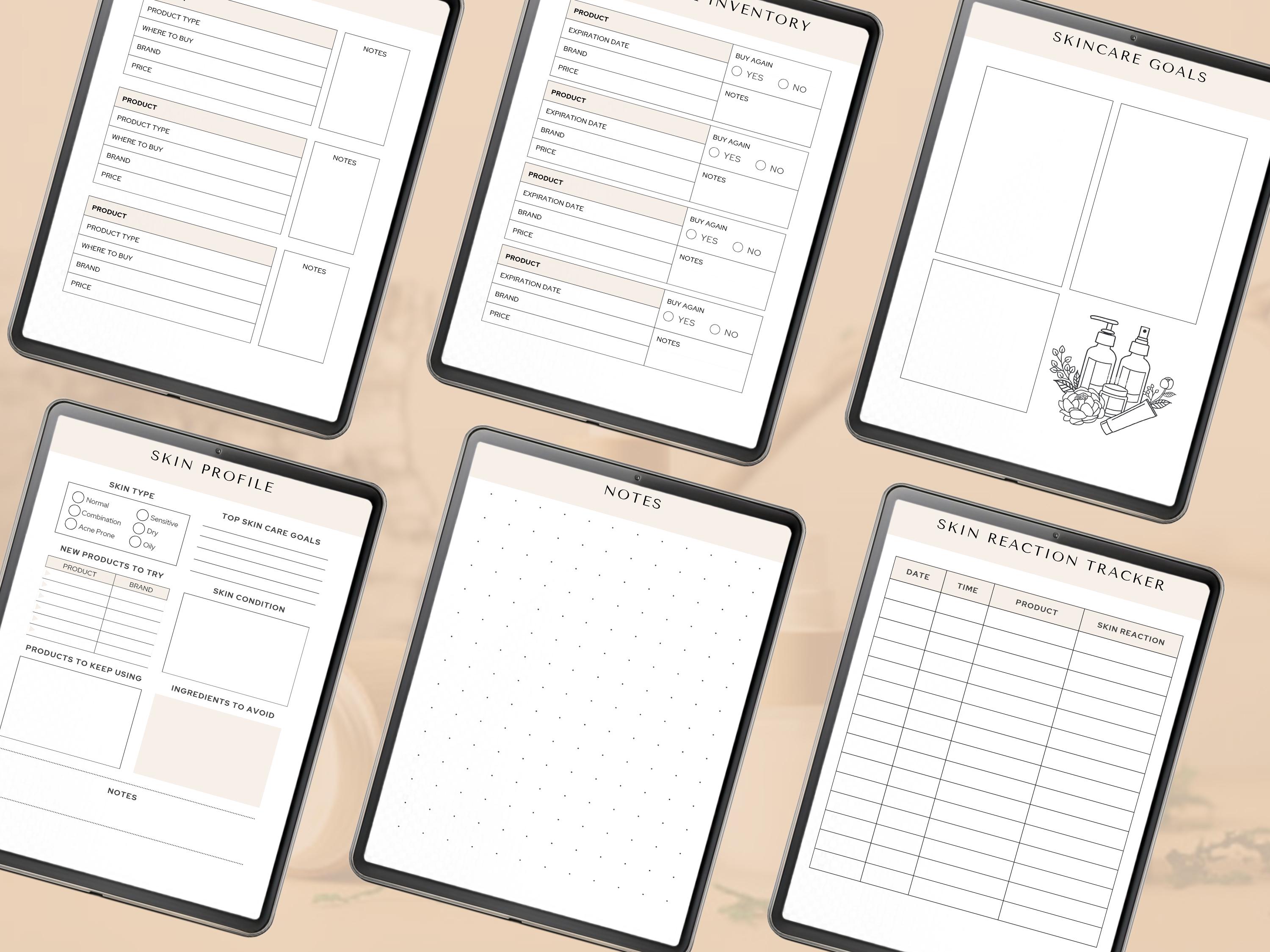Achieve Glowing Skin Planner | Skincare Routine Tracker | Beauty ...