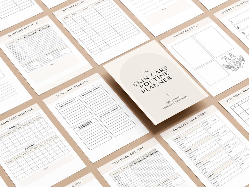 Achieve Glowing Skin Planner | Skincare Routine Tracker | Beauty ...