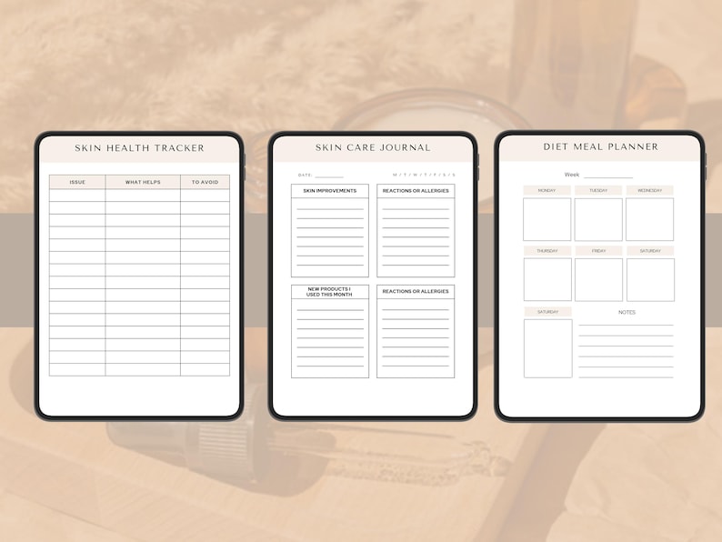 Achieve Glowing Skin Planner | Skincare Routine Tracker | Beauty ...