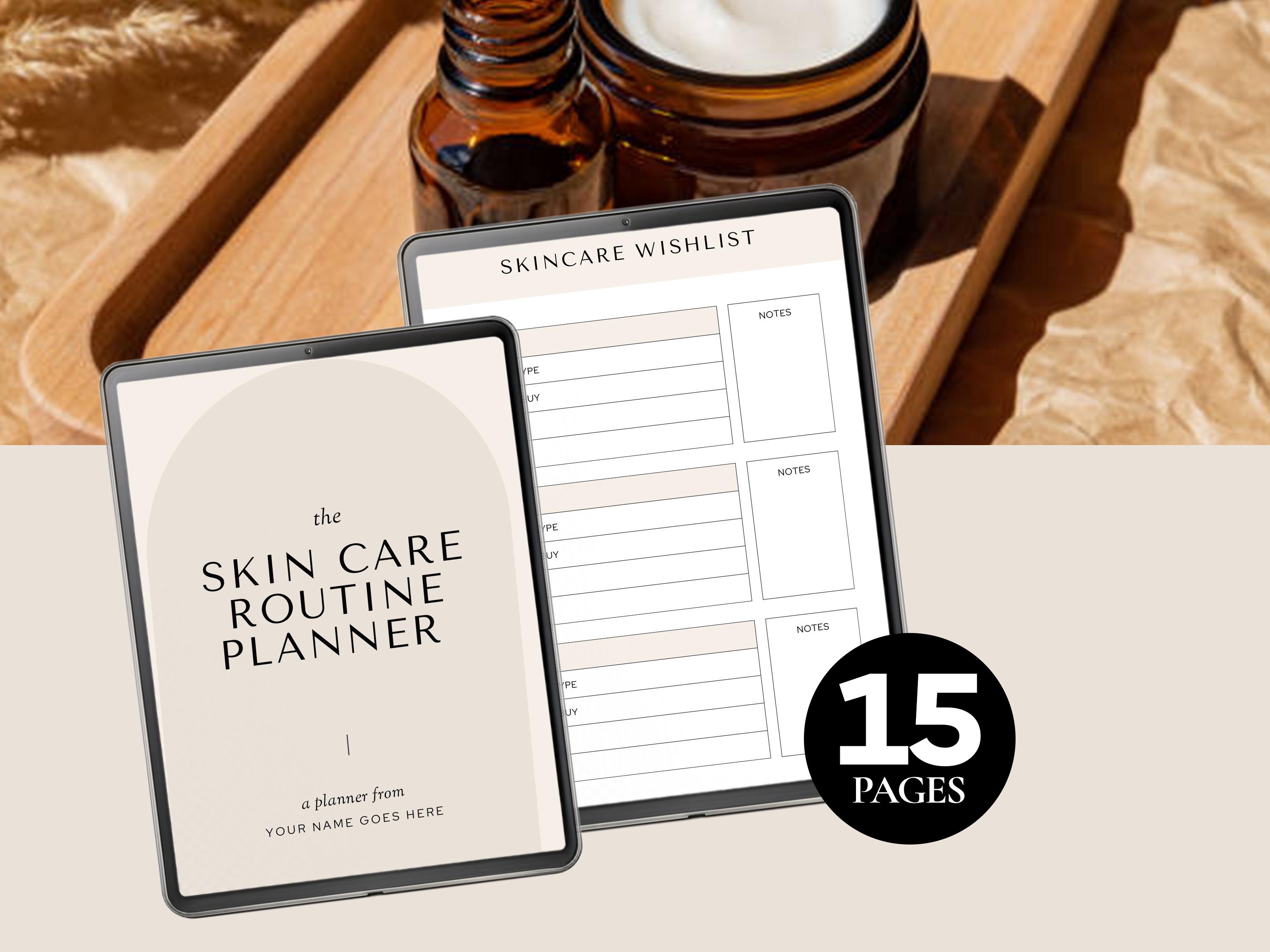 Achieve Glowing Skin Planner | Skincare Routine Tracker | Beauty ...