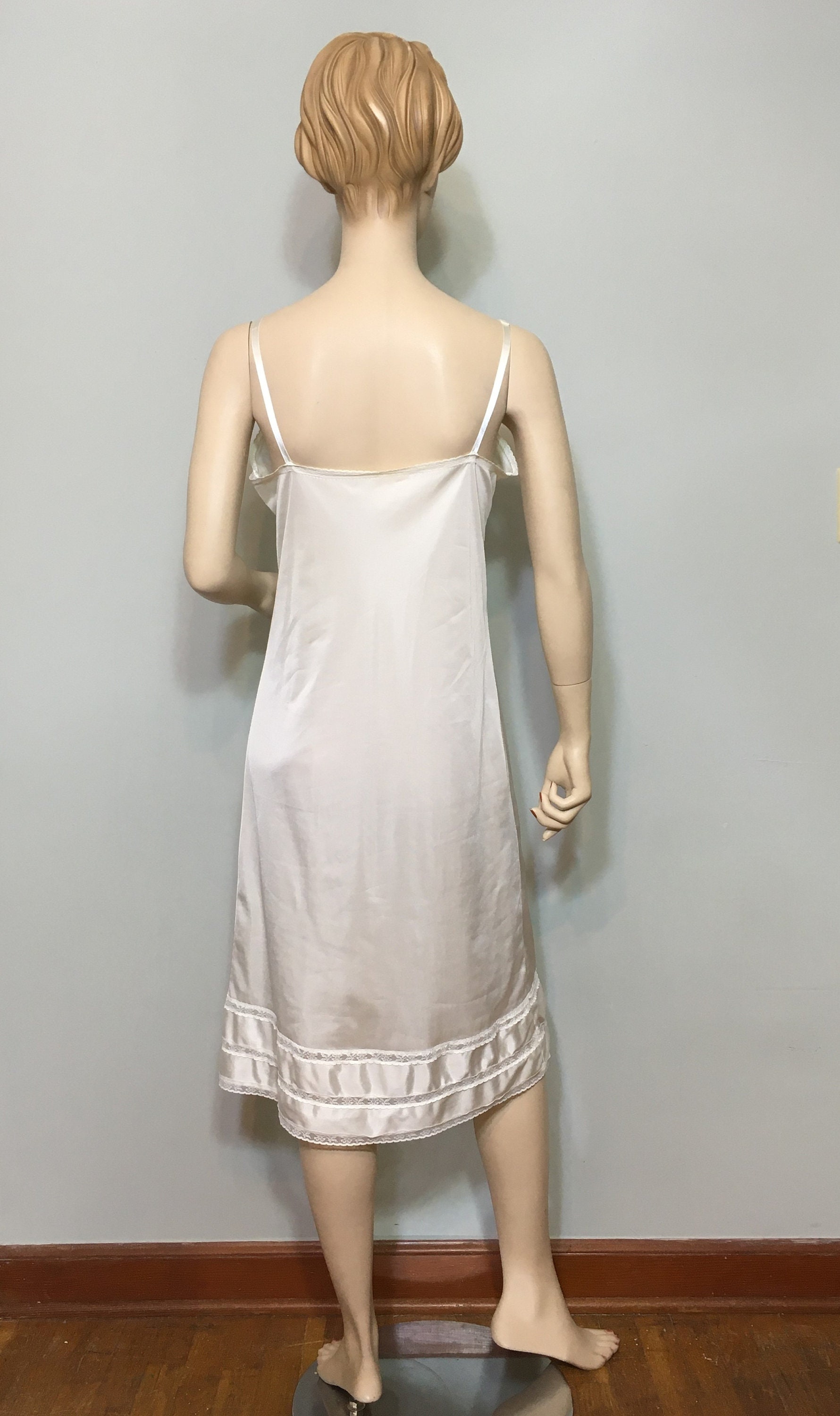 60s White Full Slip Size 36 Union Made Full Slip Bregstein - Etsy