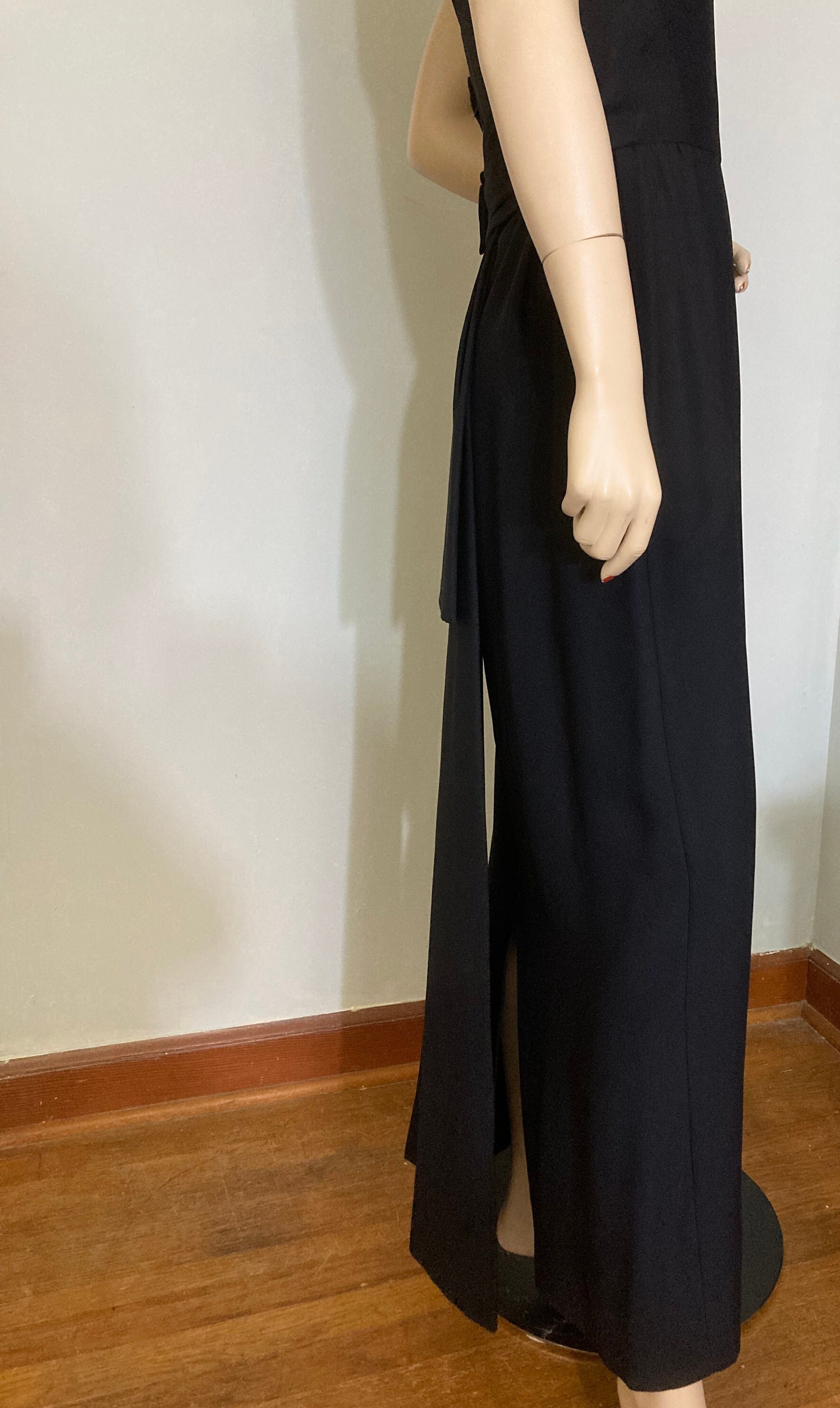Vintage 1960's Audrey Formal Gown stephen O'grady Black Evening Dress ...
