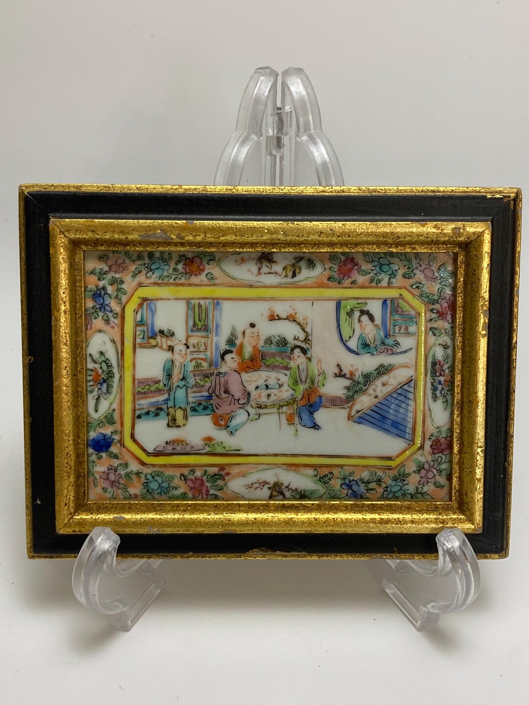 Vintage Asian Famille Rose Tile - by Saxon & Clemons N.Y. - Etsy