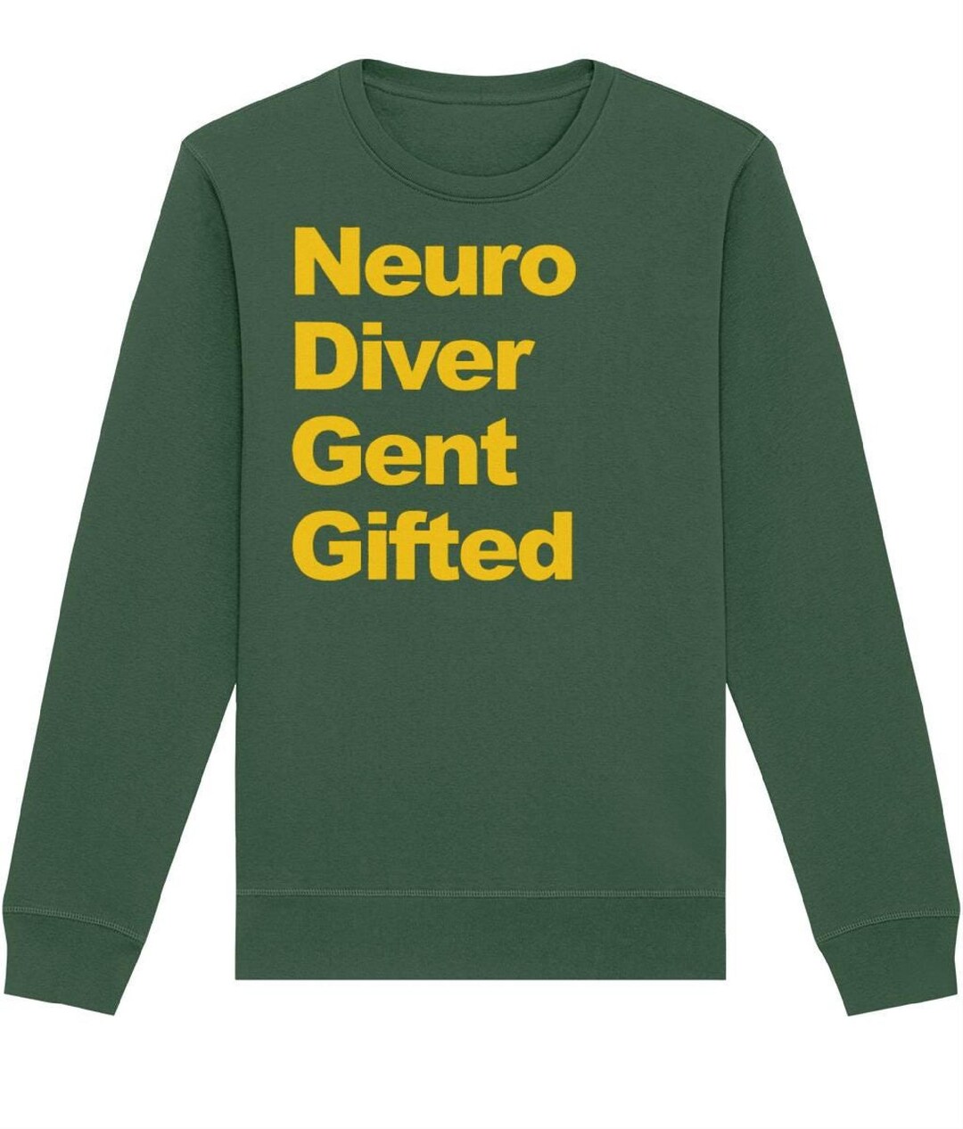 ADHD Friendly Wear Sweatshirt – Green Jumper Gift for Neurodivergent ...