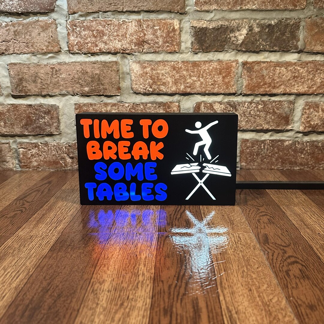 Time to Break Some Tables Lightbox | 3D Printed | Buffalo Bills Fan ...
