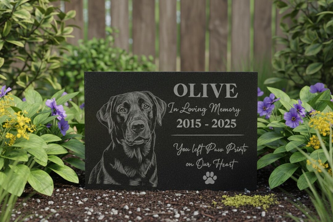 Personalized Pet Memorial Stone, Custom Grave Marker, Engraved ...