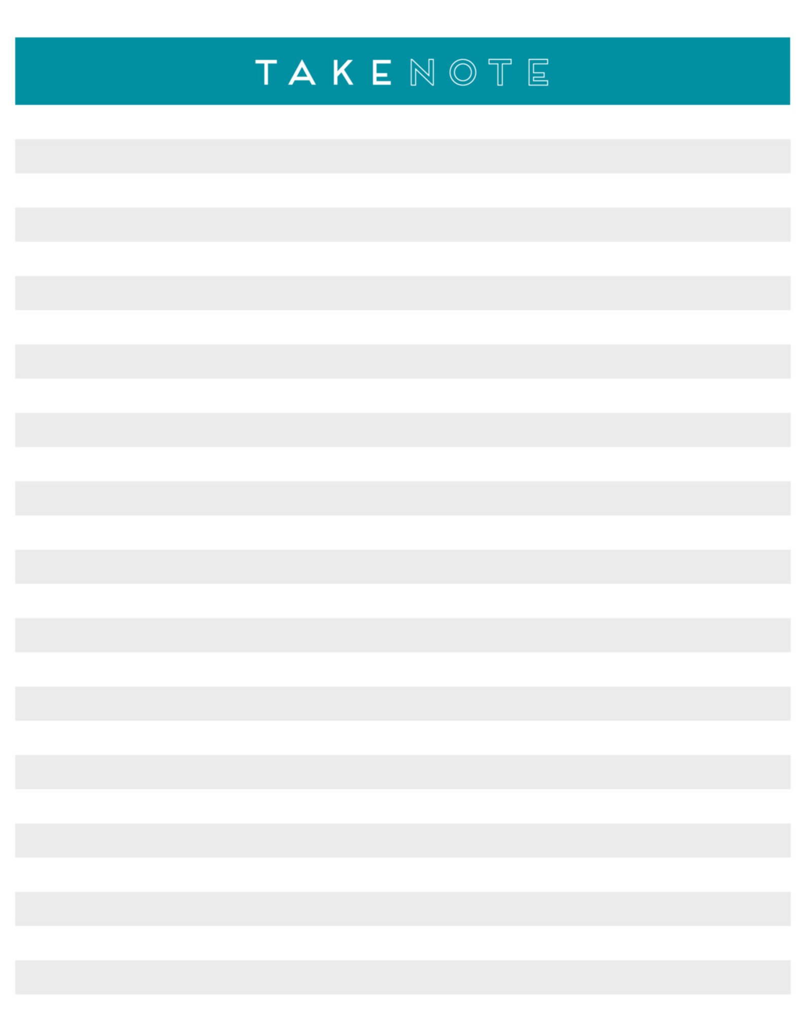 Notes Page Printable - INSTANT DOWNLOAD - Wonderful Daily Planner ...