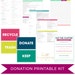 Donation Printable Guide - INSTANT DOWNLOAD - Set of 5 Pdf's! - Etsy