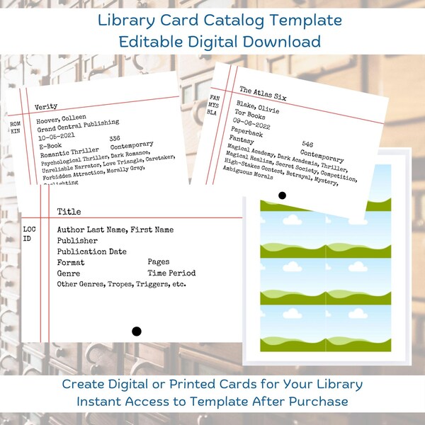 Card Catalog - Etsy