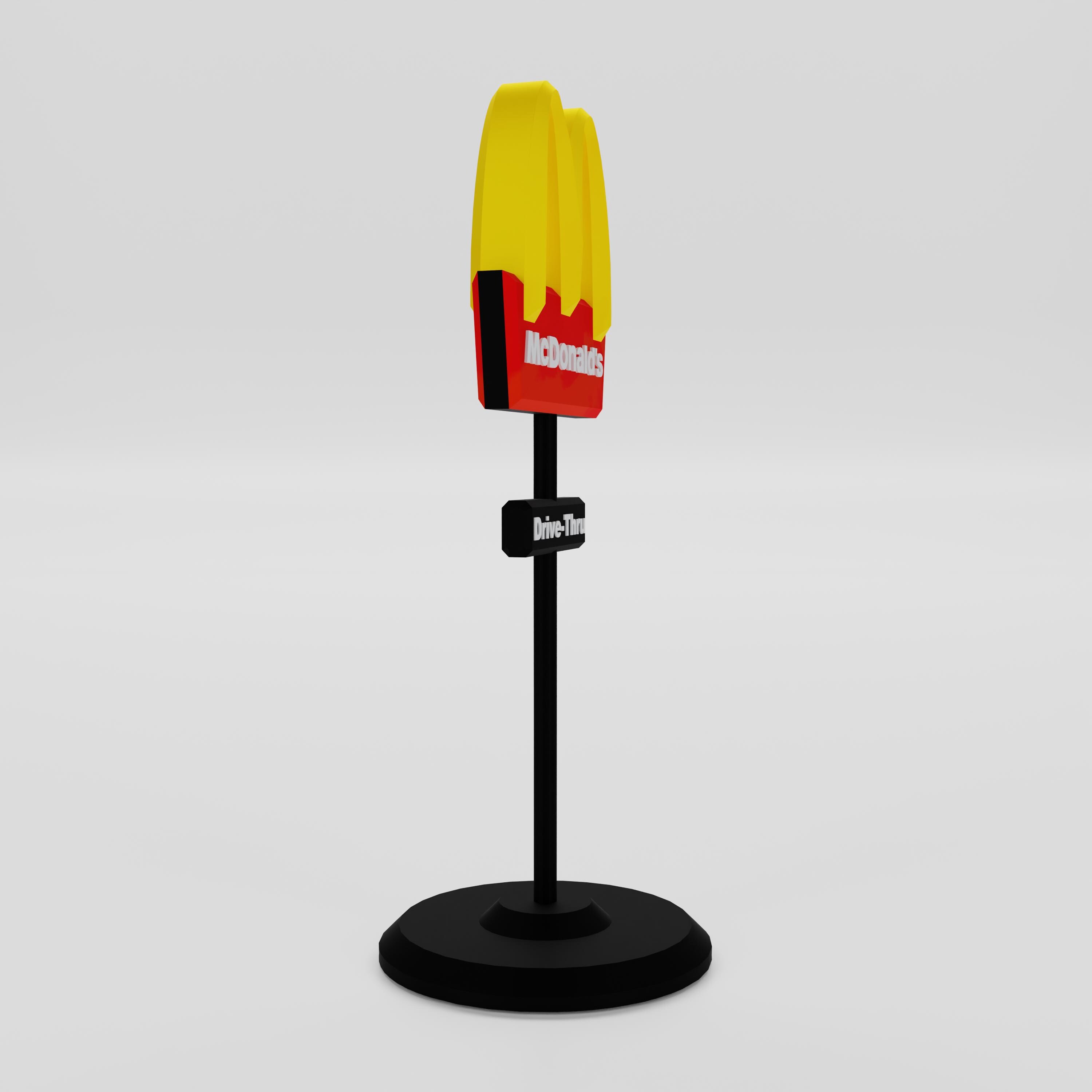 Drive-thru Roadside Sign for Dioramas – 1/64 Scale Diecast Cars – STL ...