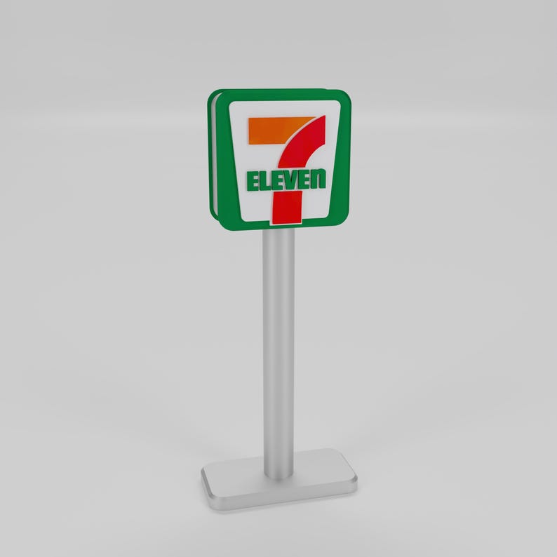 Retro Convenience Store Road Sign – 1/64 Scale Diorama Accessory – STL ...