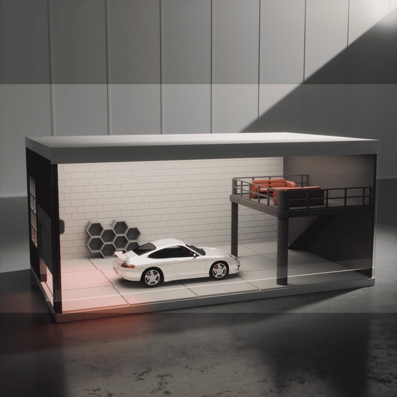 1/18 Scale Modular Garage Diorama Kit STL Files (digital Download) - Etsy