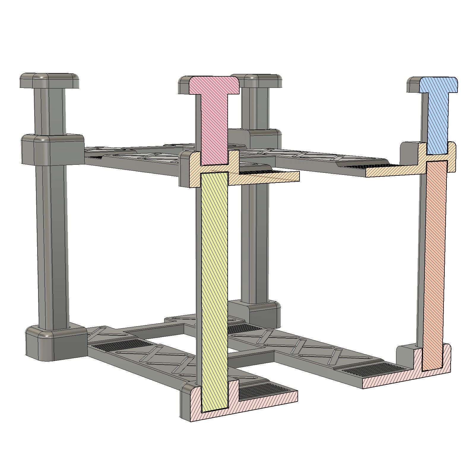 1/64 Scale Modular Car Lift: Stackable Diorama 3D Print Files (digital ...