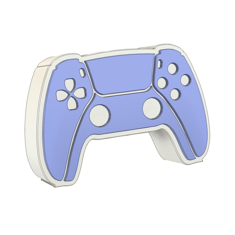 LED Gaming Controller Stand 3D Print Files | Game Room Decor (STL, Step ...