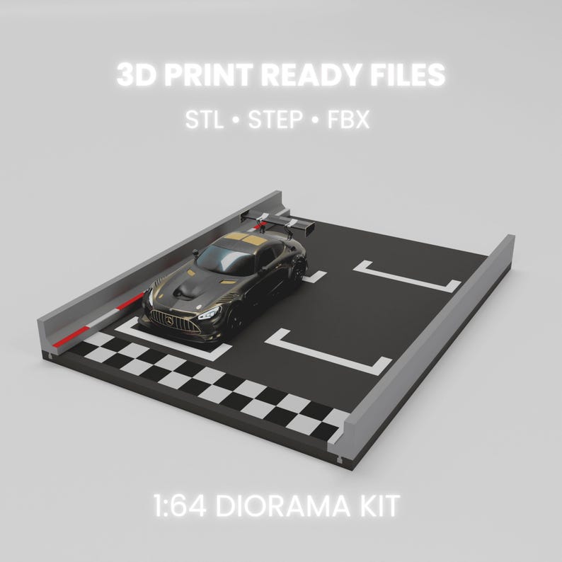 1/64 Scale Racing Starting Grid Diorama & Display Base - 3D Printable ...