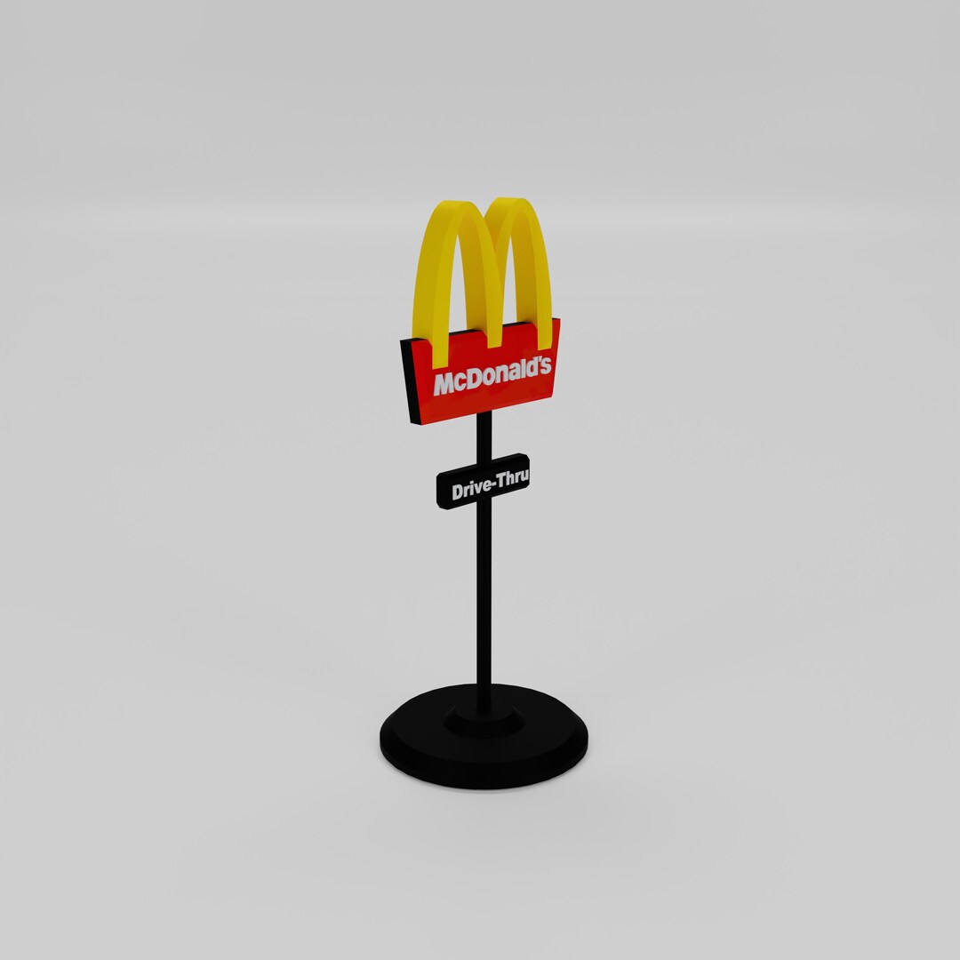 Drive-thru Roadside Sign for Dioramas – 1/64 Scale Diecast Cars – STL ...