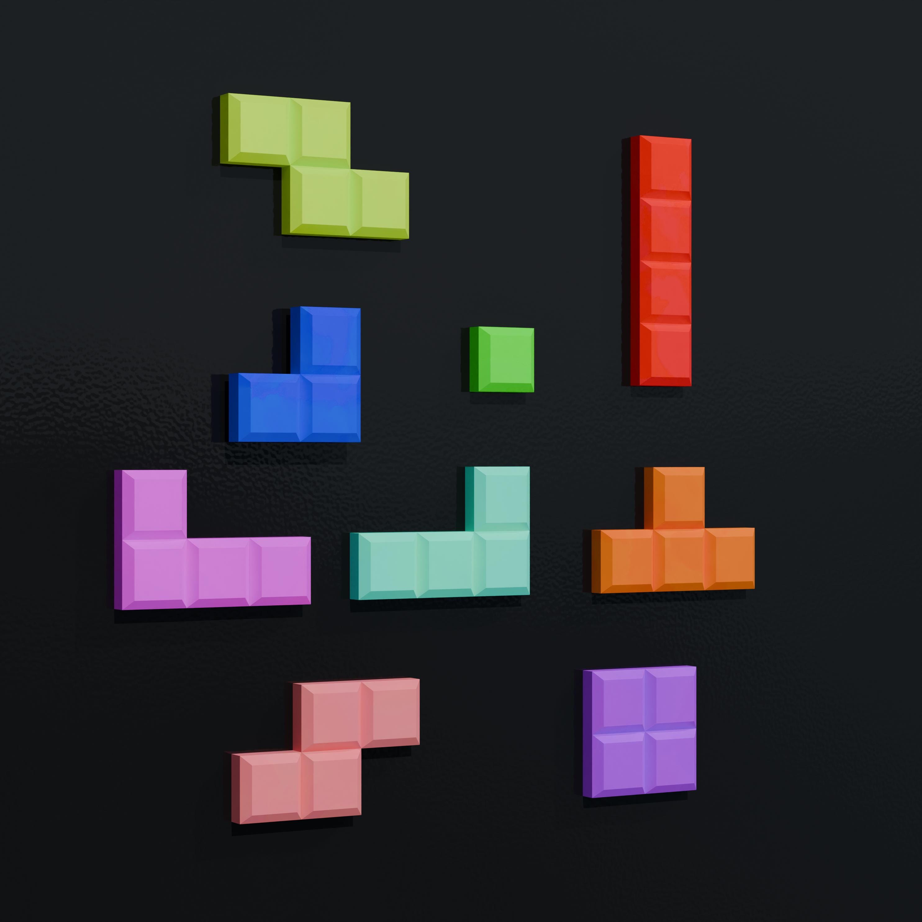 Tetris Fridge Magnet Set – 3D Printable Retro Game Decor (digital ...