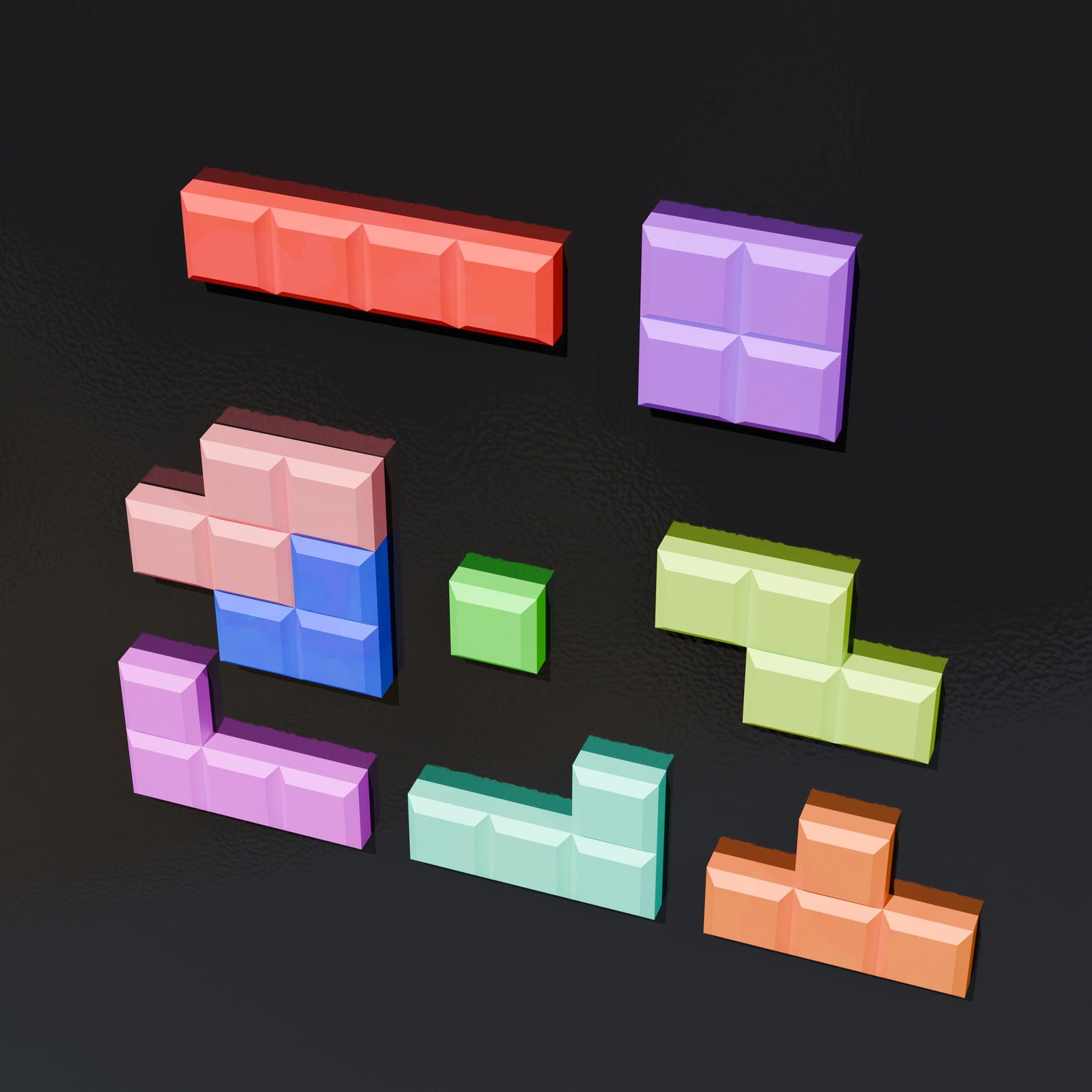 Tetris Fridge Magnet Set – 3D Printable Retro Game Decor (digital ...