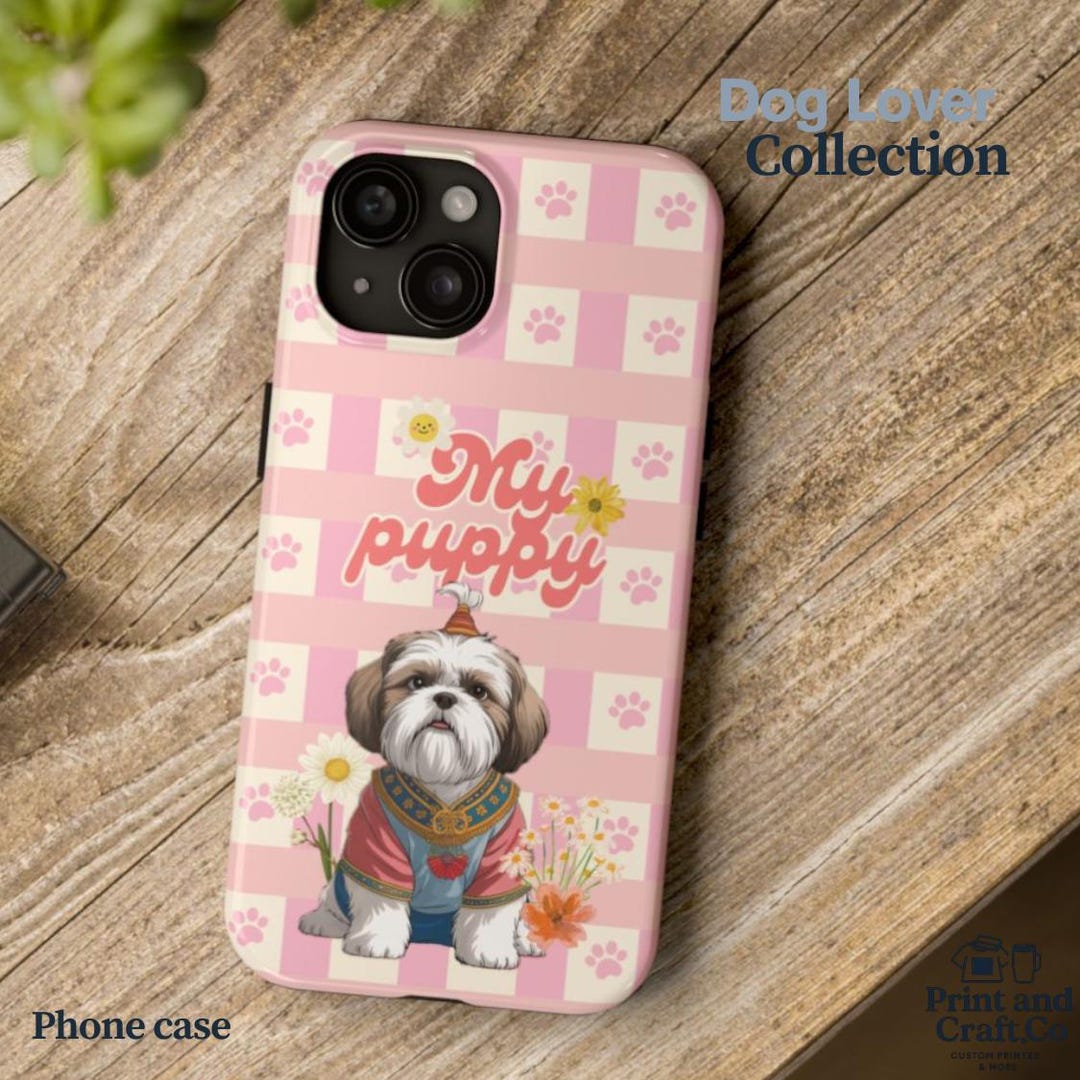 Cute Dog-themed Tough Phone Case, Pet Lover Gift, Dog Mom Accessory ...