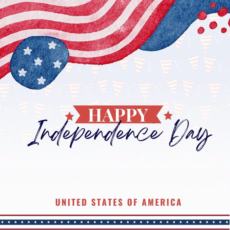 10 Editable 4th of July Canva Templates | Patriotic Social Media ...
