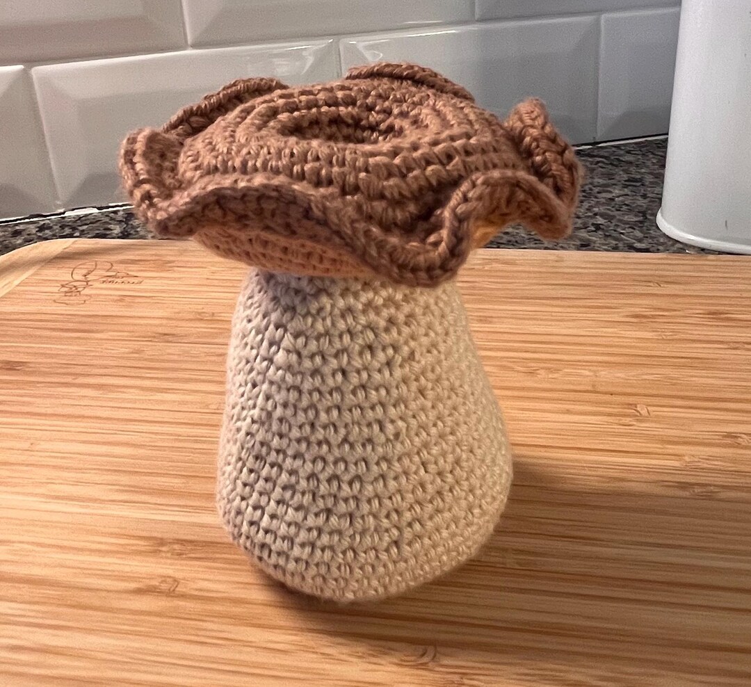 Trumpet Oyster Mushroom Original Crochet Amigurumi Stuffy Digital ...