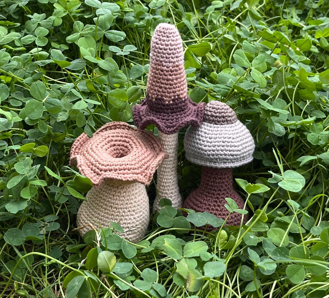 Mushroom Trio Original Crochet Amigurumi Stuffy Digital Download ...