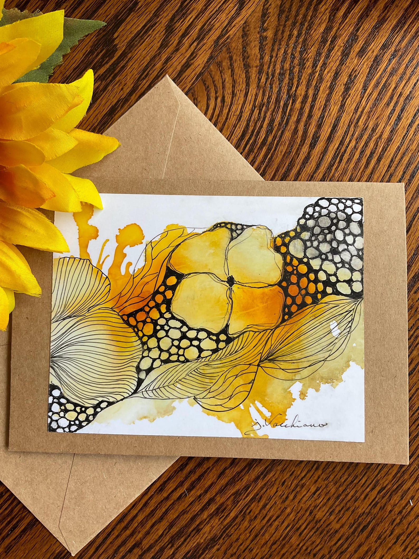 Handmade Art Card - Etsy