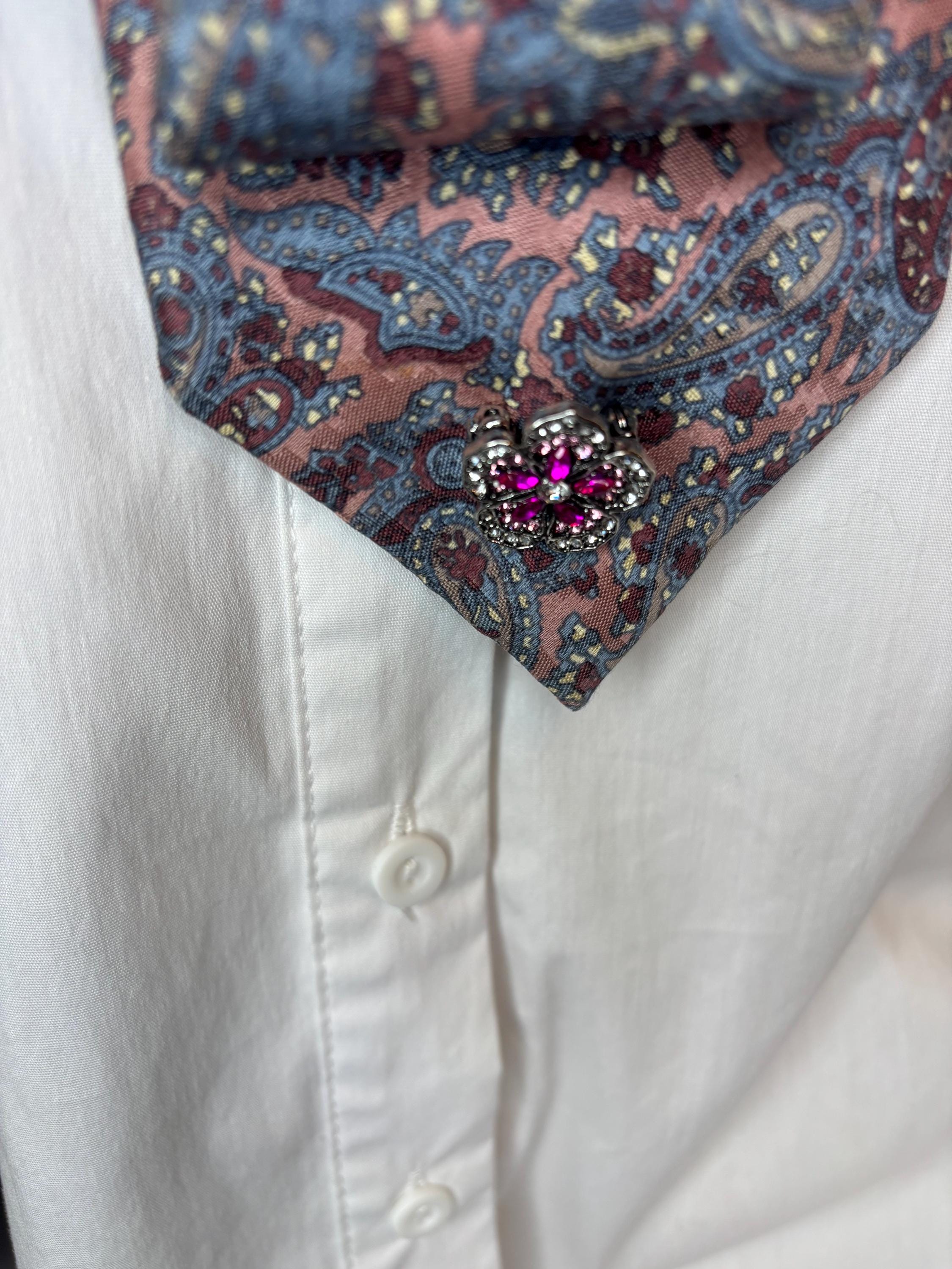 Upcycled Necktie Into a One of a Kind Necklace With Brooch - Etsy