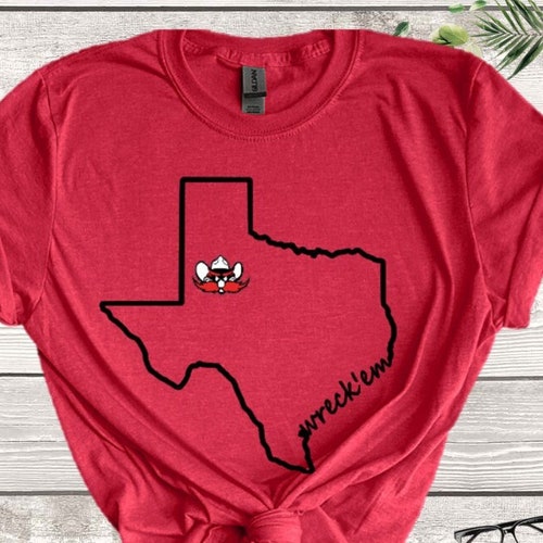 Texas Tech Tee Wreck Em Tech Tshirt Texas Tech Shirt Red - Etsy