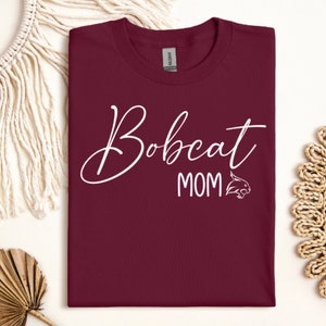 Texas State Mom Maroon Tee | Bobcat Mom Shirt | Grandma | Sister | Aunt ...