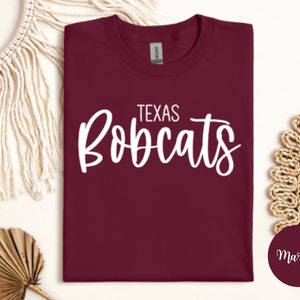 TXST Maroon Tee Bobcat San Marcos Texas - Etsy