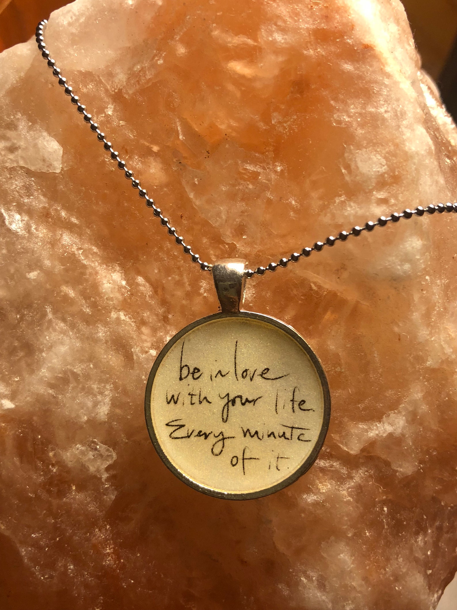 Inspirational Words Pendant Necklace-life - Etsy