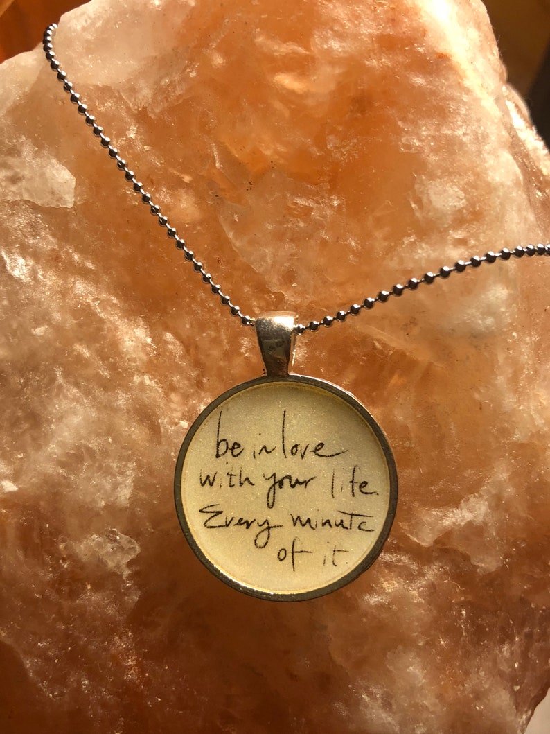 Inspirational Words Pendant Necklace-life - Etsy