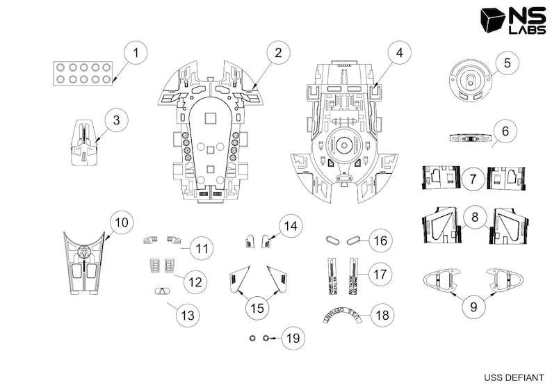 USS DEFIANT NX-74205 Star Trek Deep Space Nine Fan Made Replica [ST013 ...