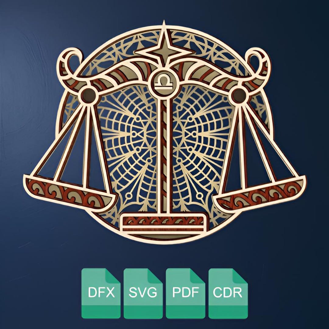 Multilayer Zodiac Laser Cut Wall Art SVG, PDF, DXF Files. - Etsy