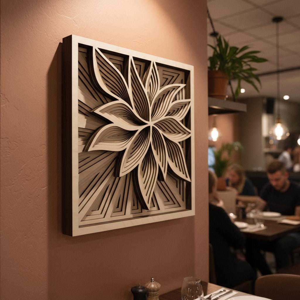 3D Multilayer Mandala Laser Cut Wall Art | Decorative Layered Wooden ...