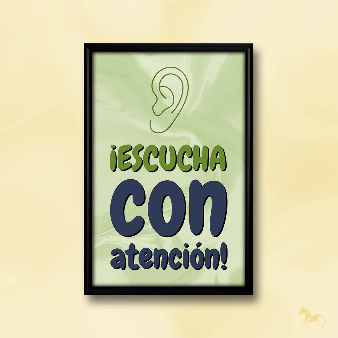 Retro Spanish Classroom Rules Poster: ¡escucha Con Atención! (digital ...