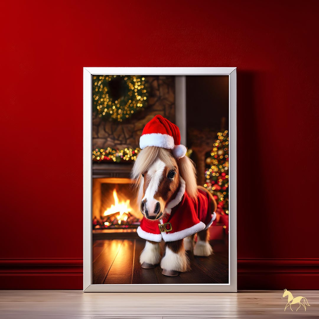 Christmas Pony Poster: Whimsical Holiday Wall Decor (digital Download ...