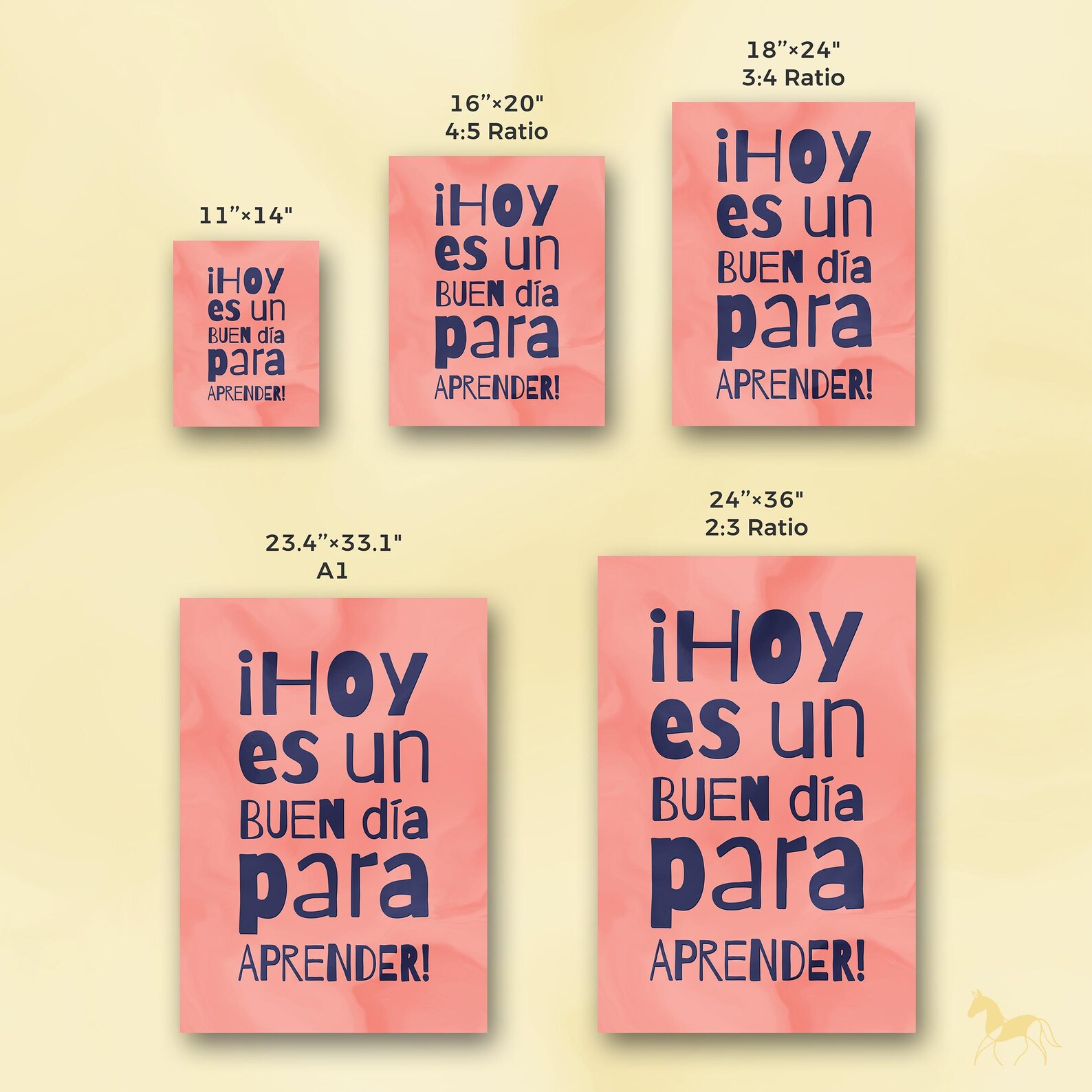 Retro Spanish Classroom Poster Set: Motivational Language Decor ...