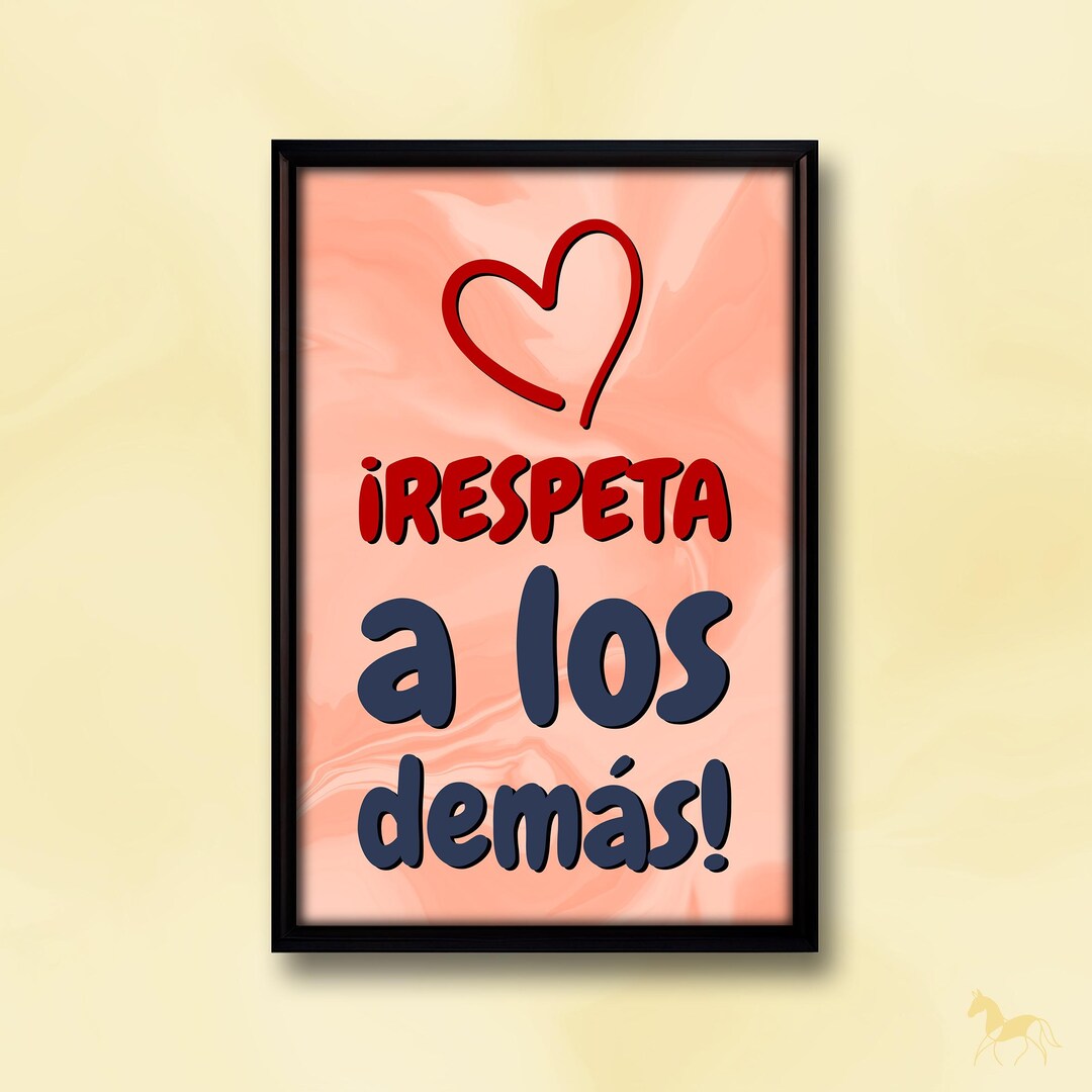 Spanish Classroom Rules Poster: Respect Others Retro Decor (digital ...