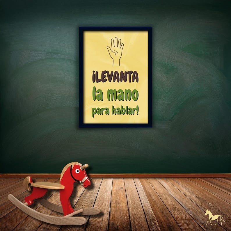 Spanish Classroom Rules Poster: Retro Decor, ¡levanta La Mano! (digital ...