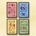 Retro Spanish Classroom Poster Set: Motivational Language Decor ...
