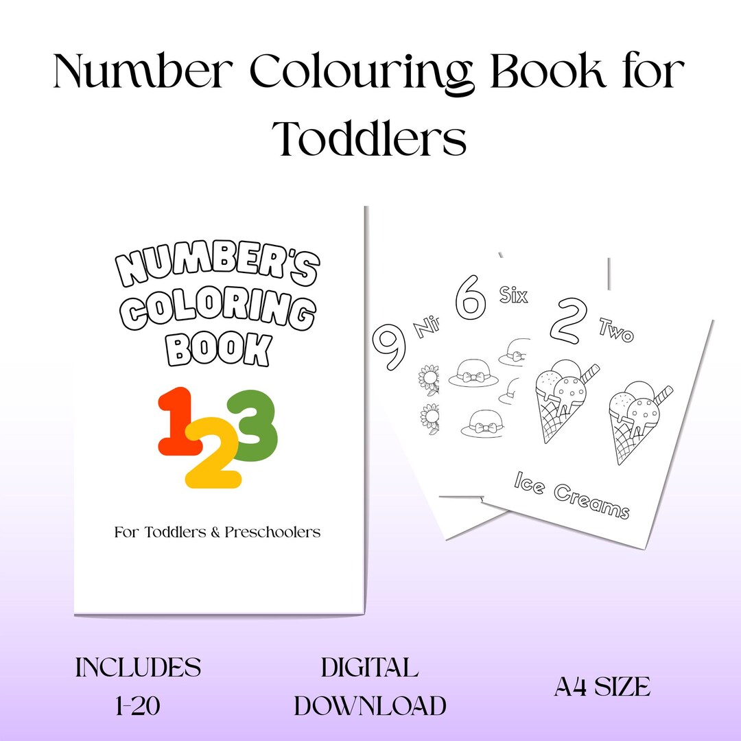 Printable Numbers Colouring Book 1–20 | Toddler Counting Worksheets ...