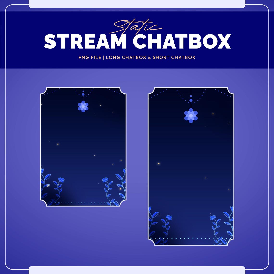Celestial Floral Animated Stream Overlay Pack for Twitch Kick Youtube ...