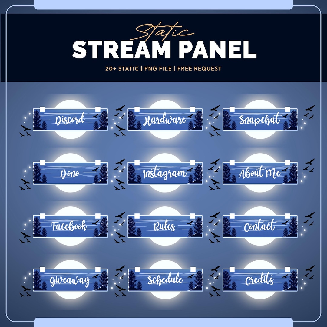 Midnight Mountain View Stream Panels – Night Mountain Landscape Panels ...