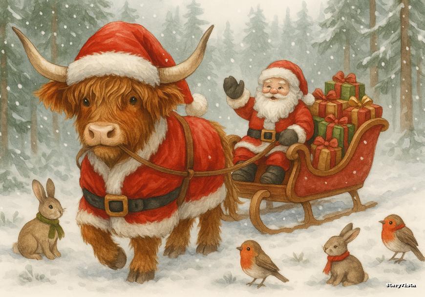 Highland Cow Christmas Art Print – Farmhouse Holiday Decor - Etsy