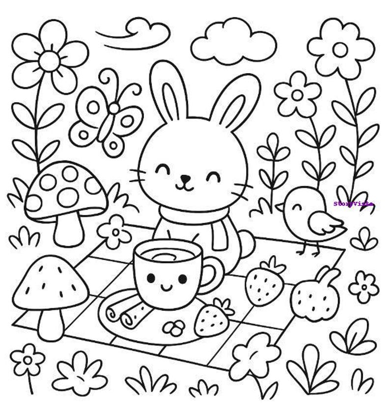 Kawaii Animal Colouring Pages | 10 Page Printable Bundle - Etsy